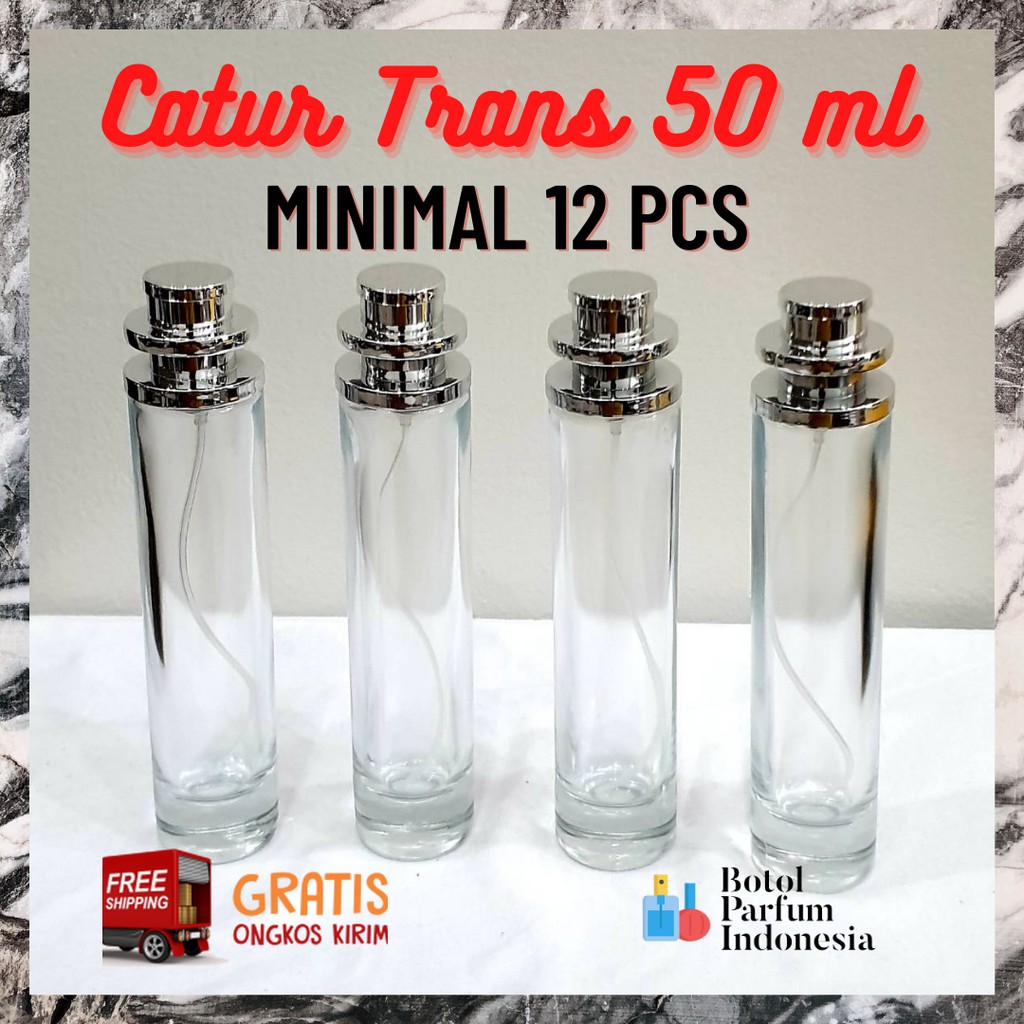 Jual BOTOL PARFUM KOSONG SPRAY KACA 50 ML (CATUR TRANSPARAN 50 ML ...