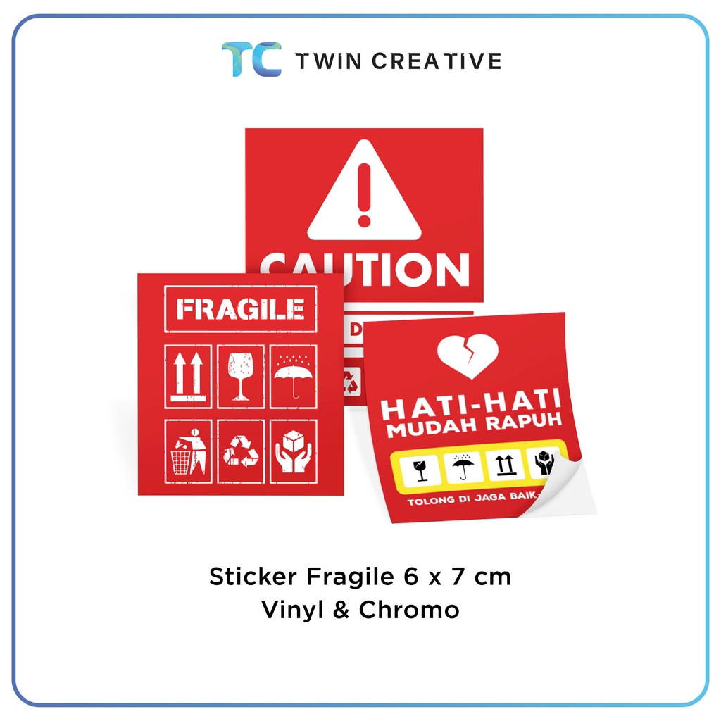 Jual Stiker Fragile Cetak Stiker Label Pengiriman Fragile - Stiker ...