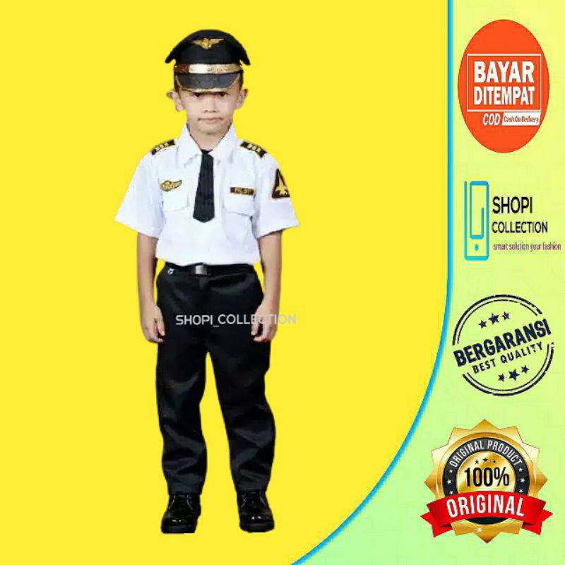 Jual Baju pilot anak / seragam pilot anak / kostum karnaval anak ...
