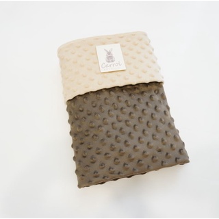 Jual Carrol Double sided minky blanket cream - dark brown | selimut ...