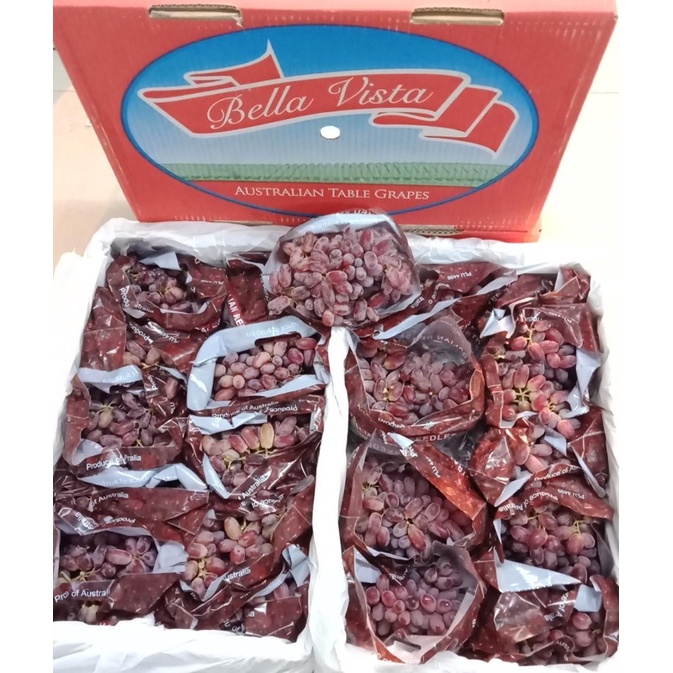Jual BUAH ANGGUR RED CRIMSON SEEDLESS SEGAR IMPORT AUSIE 500 gr ...