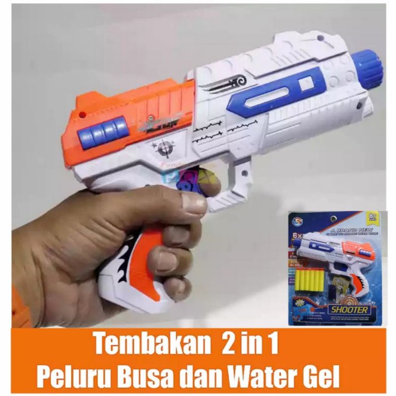 Jual Mainan Tembakan Nerf Gun Super Shoot 2 in 1 - Pistol Senapan ...