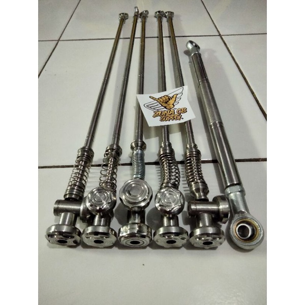 Jual stik rem set standhub stenlis cb rxking / tahanan rem belakang ...