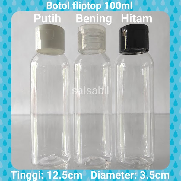 Jual Botol fliptop 100ml bening | Shopee Indonesia