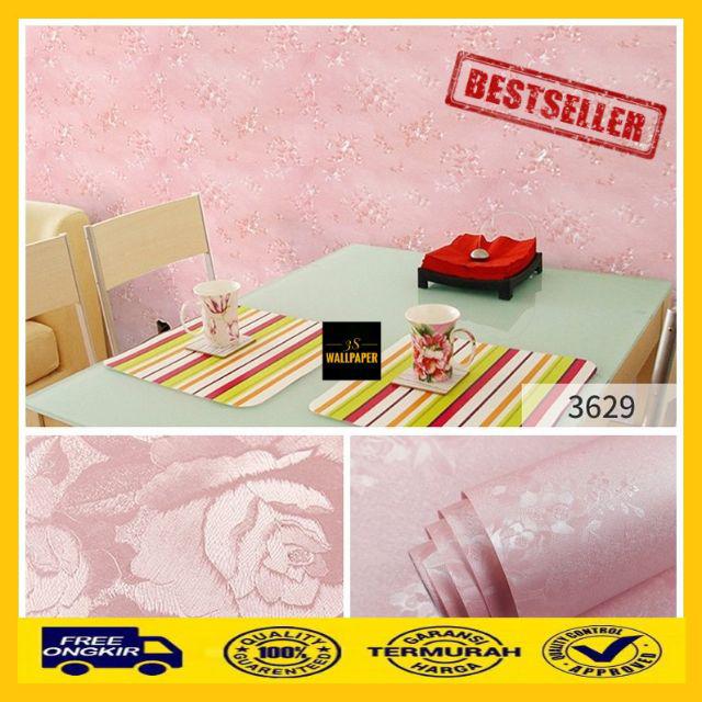 Jual Wallpaper Dinding Ruang Tamu Salur Polkadot Hijau Pink Bata Hk Wallpaper Wallpaper Sticker ...