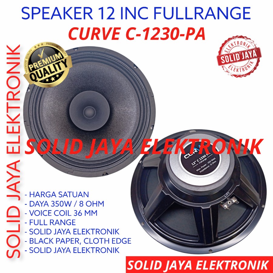 Jual SPEAKER CURVE 12 INC FULL RANGE C1230 PA FULLRANGE C-1230 1230 ...
