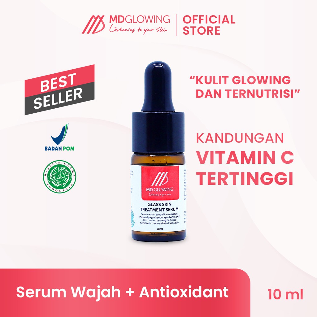 Jual MD Glowing Glass Skin Treatment Serum (Serum Glowing // Arbutin ...