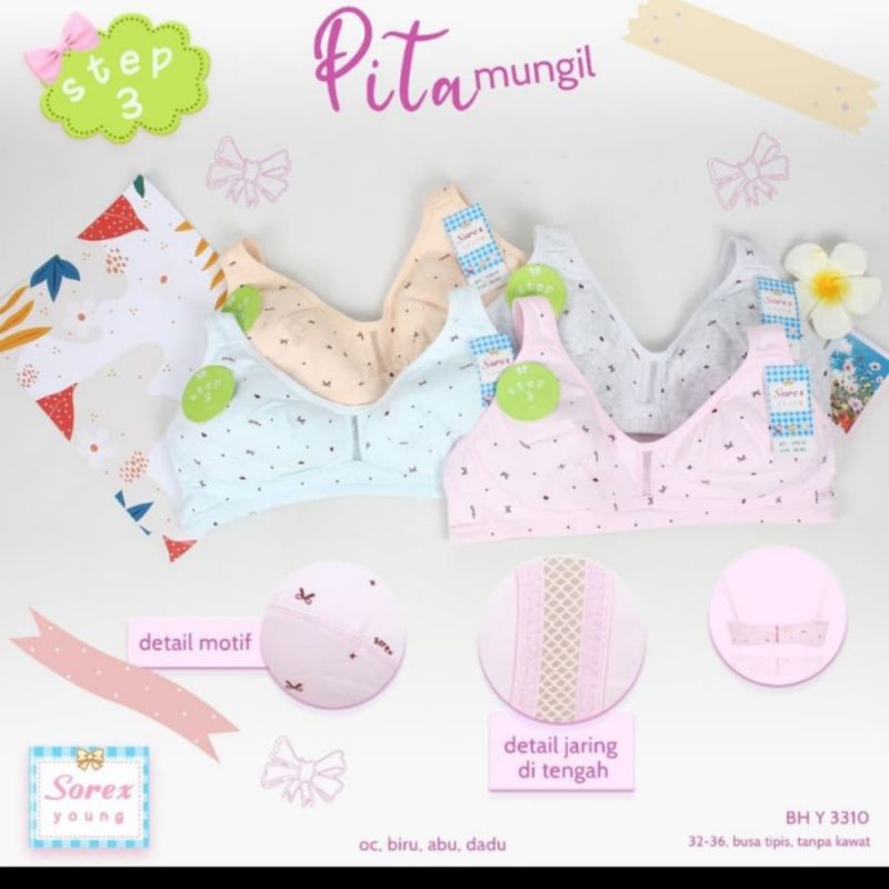 Jual BRA REMAJA SOREX YOUNG STEP 3 | MINI BRA Y 3310 | Y 3311 | Shopee ...