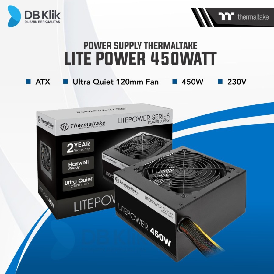 Jual Power Supply THERMALTAKE Lite Power 450Watt (PSU Thermaltake 450W ...
