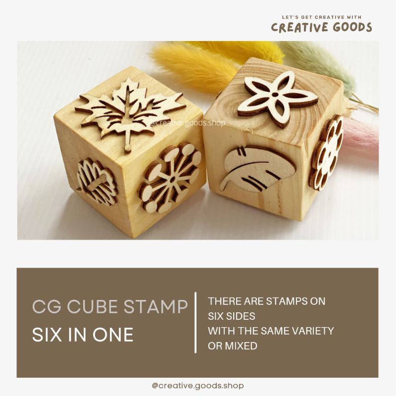 Jual CG Cube playdough stamps / stempel bermain kubus berbagai tema ...