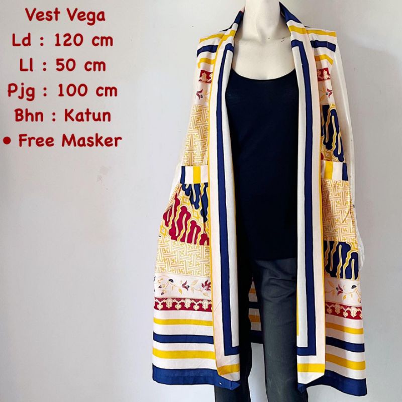 Jual LONG CARDI | LONG OUTER BATIK | LONG VEST BATIK TANPA LENGAN ...