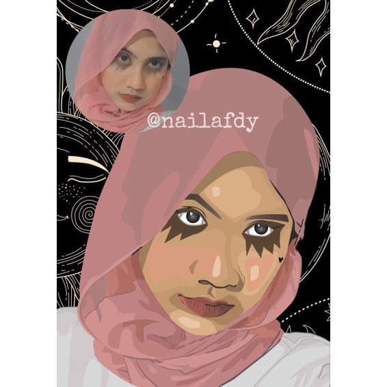 Jual Vektor wajah/ Ilustrasi wajah/ Kartun wajah/ Digital art - Ide kado untuk teman, pasangan ...