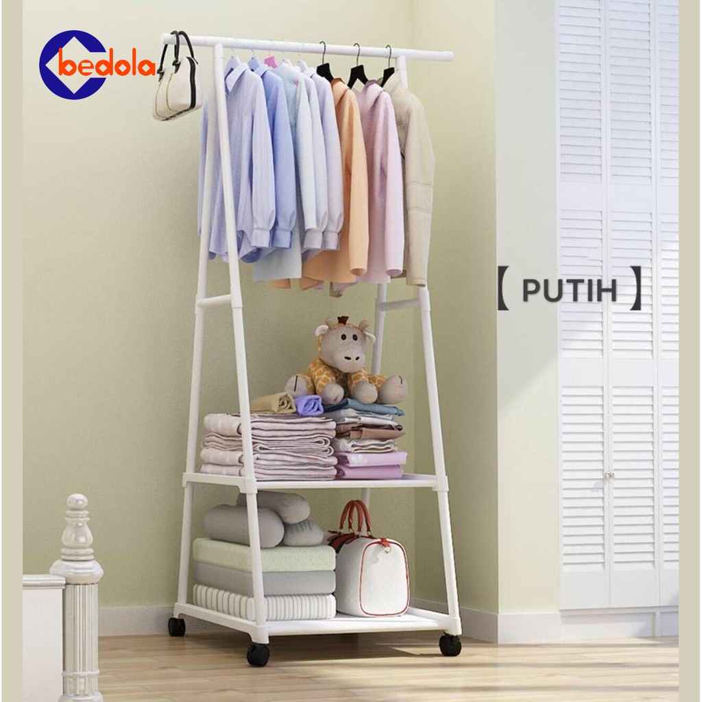 Jual Triangle stand hanger baju rak buku rak pakaian rak gantungan baju ...