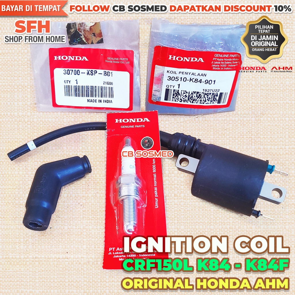 Jual Koil CRF150L K84 Koel CRF 150L Lengkap Cop Busi CPR9EA9 Ignition ...