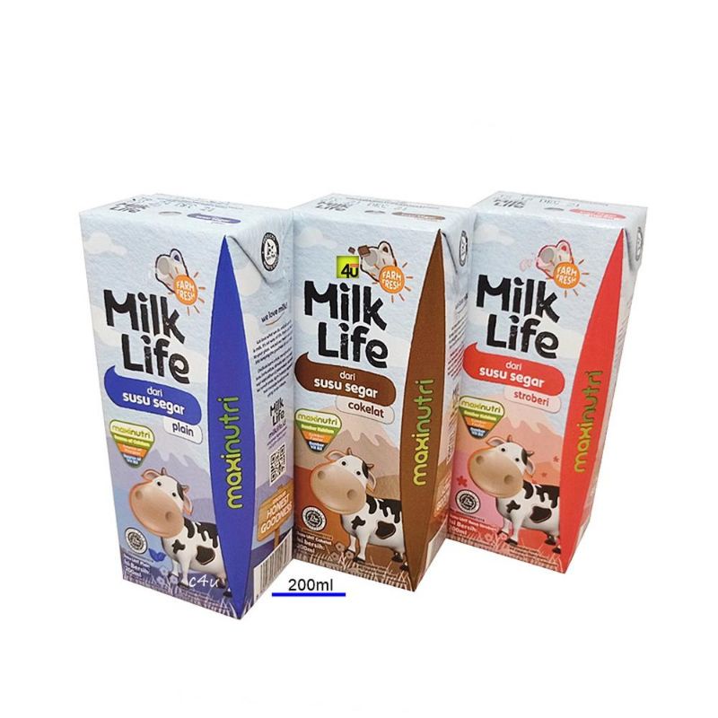 Jual susu milk life 115 ml Milk Life UHT ukuran kecil PLAIN / CHOCOLATE / STRAWBERRY | Shopee ...