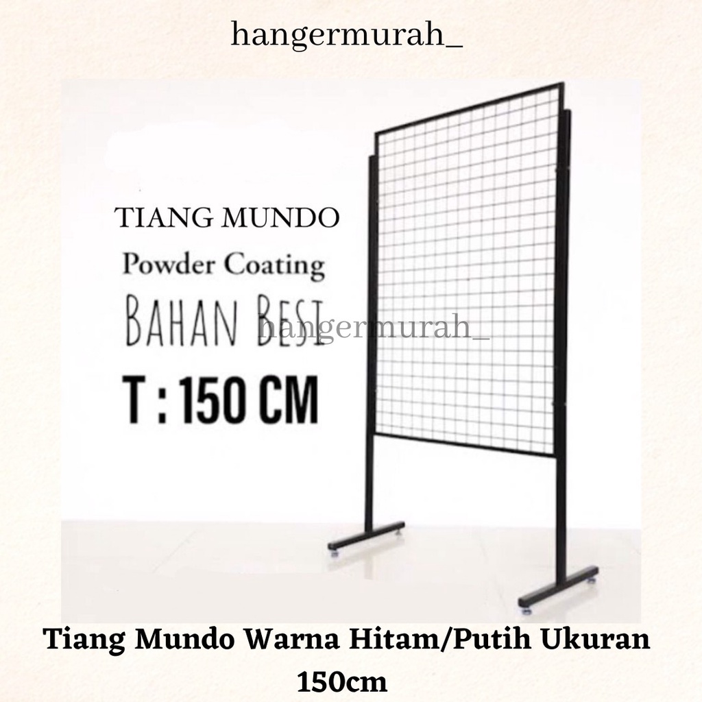 Jual Tiang Mundo Saja Warna Hitam/Putih Ukuran Tinggi 150cm ( Tiang Nya ...