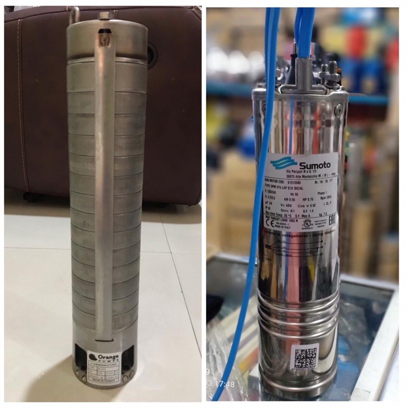 Jual Pompa Submersible Orange Sp 1815 + Motor Sumoto 1,5 Hp Stainless ...