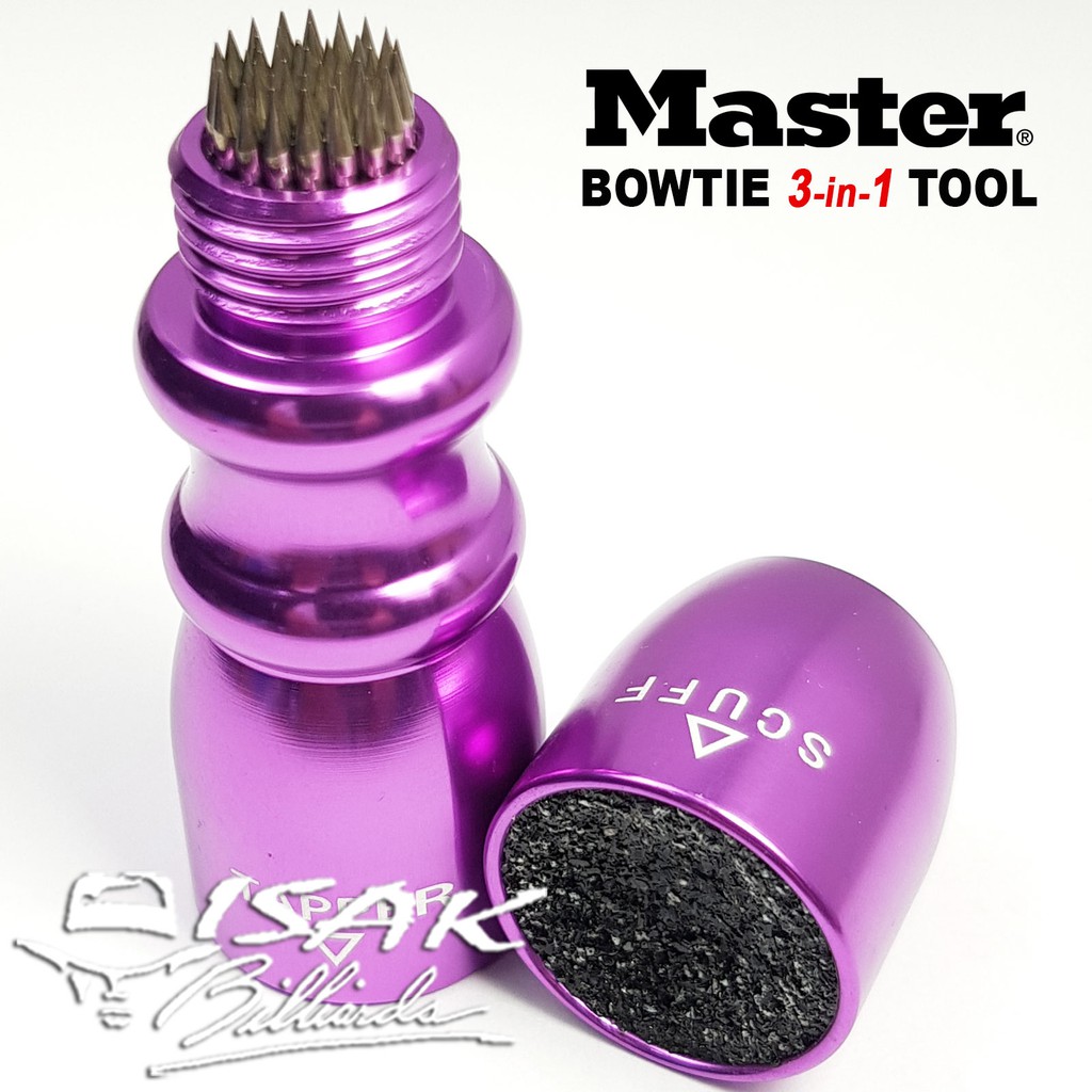 Jual Master Bowtie 3-in-1 Tip Tool - Purple - Alat Stick Billiard ...