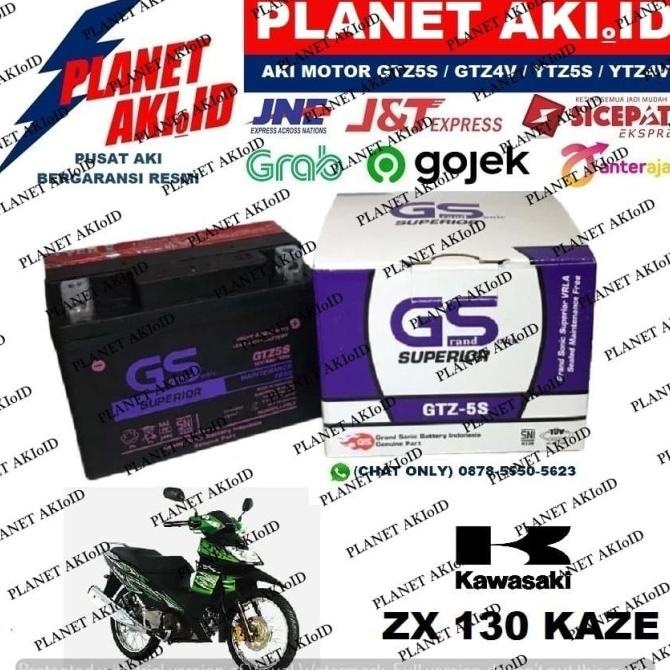 Jual Aki Motor Kawasaki ZX 130 Kaze GTZ5S GS Y Accu Kering MF planeta76 ...