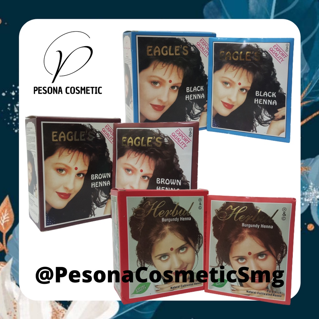 Jual SEMIR RAMBUT HENNA SACHET / HENNA BLACK / BROWN / BURGUNDY SASET ...