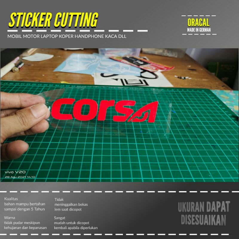 Jual STIKER CORSA STICKER CUTTING TRANSPARAN LOGO DLL | Shopee Indonesia