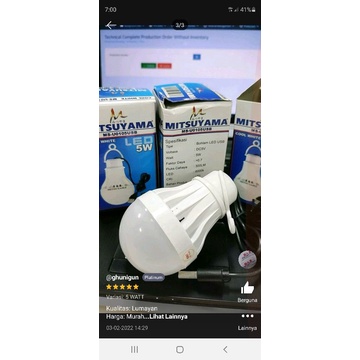 Jual Lampu Led USB DC 5V 5W 5 watt 10 watt MITSUYAMA emergency ...