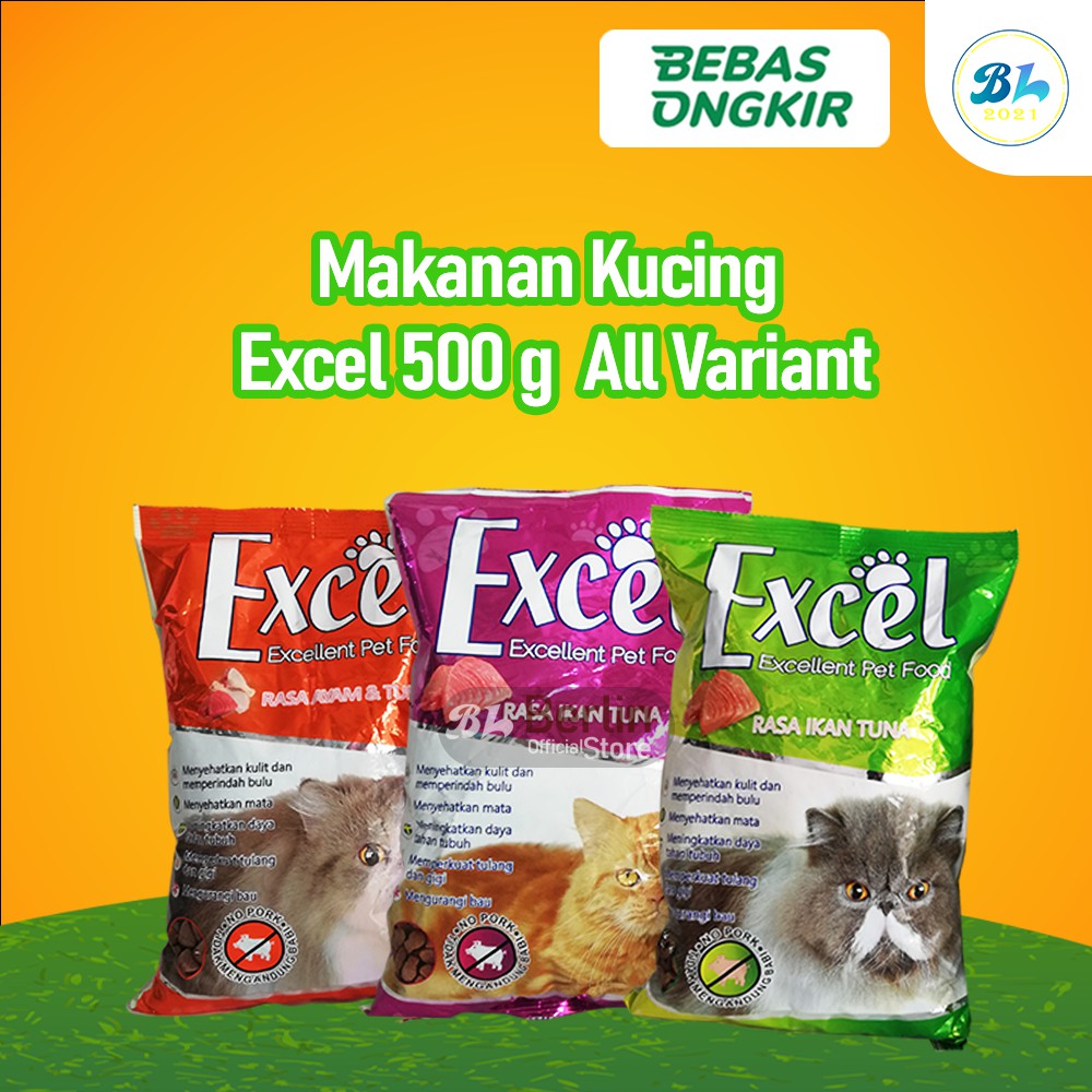 Jual Excel 500 g , Makanan Kucing Excel 500 g Ikan-Donat Dan Ayam ...