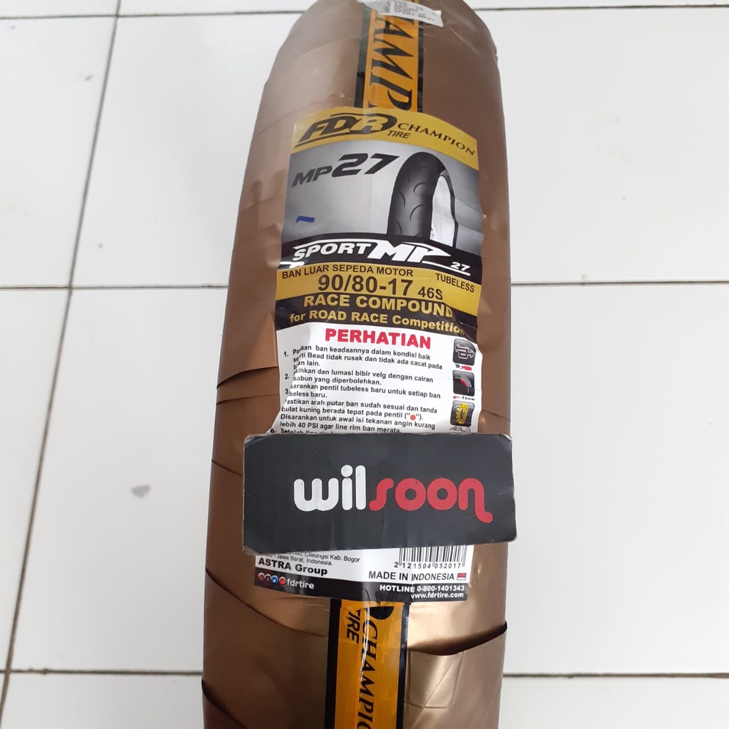 Jual Ban Luar FDR MP27 90/80-17 Road Race Soft Compound Tubeless ...