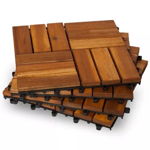Jual decking tile lantai kayu bongkar pasang 30x30 cm | Shopee Indonesia