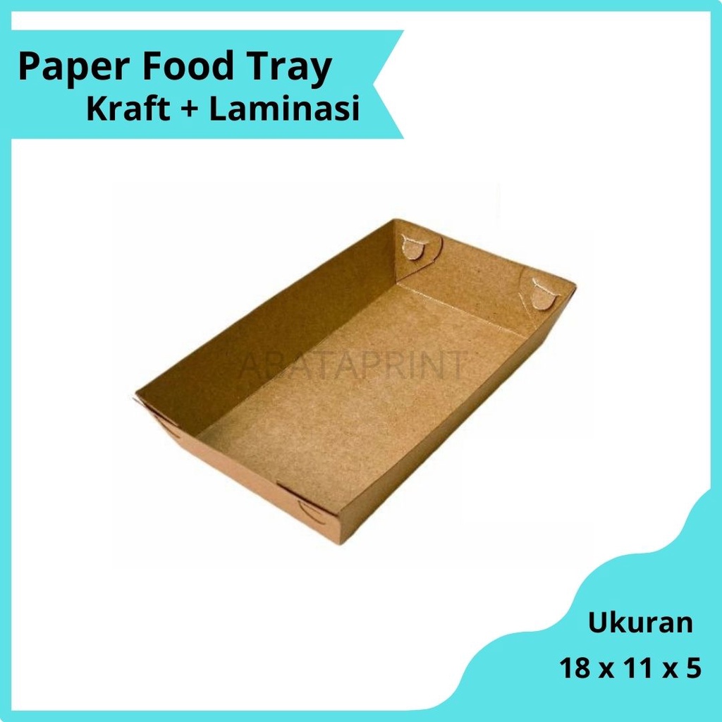 Jual PAPER FOOD TRAY/PIRING KERTAS KOTAK NASI SNACK PIRING MAKAN KERTAS ...