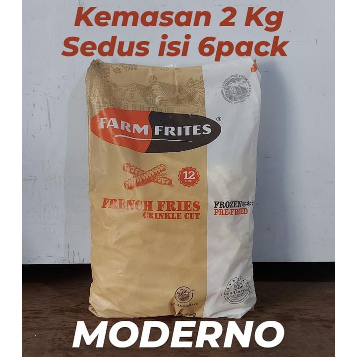 Jual Farm frites French fries Straight cut 2 kg - French fries Farm ...