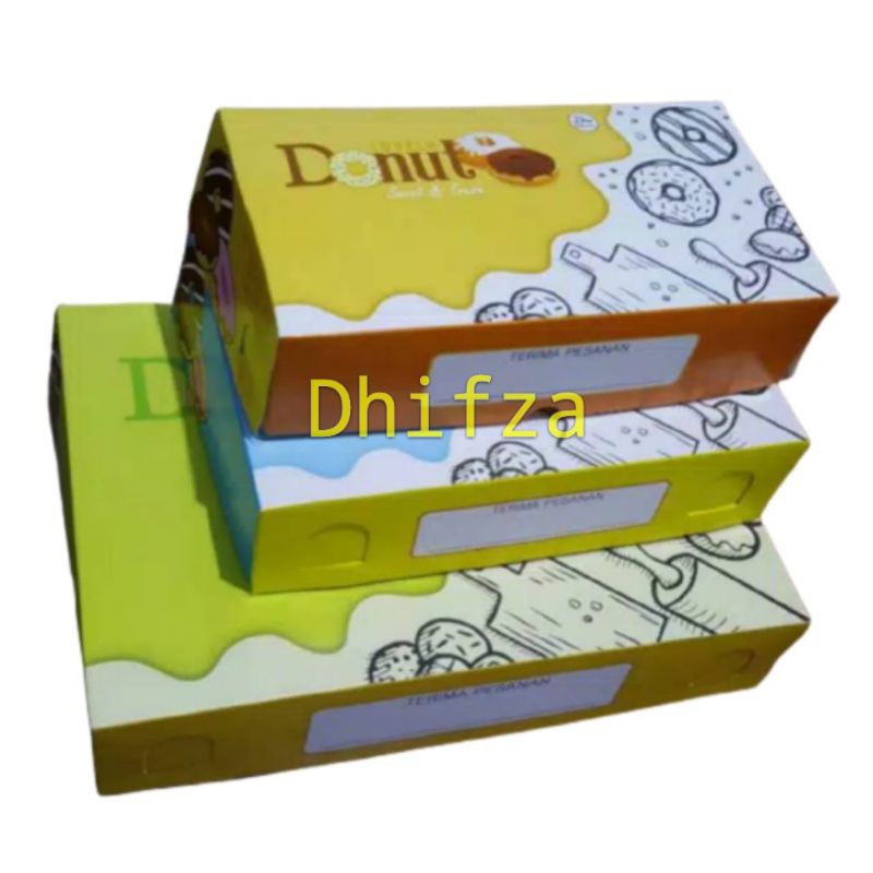 Jual Dus Donat/Box Donat ivory uk Besar,Sedang & Kecil | Shopee Indonesia