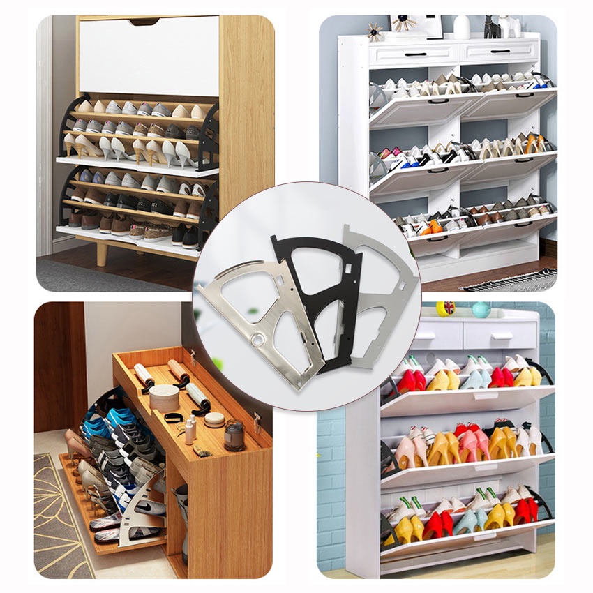 Jual 2Pcs/Set Braket Rak Sepatu Bahan Baja 3/2/1 Susun - Alat Membuat ...