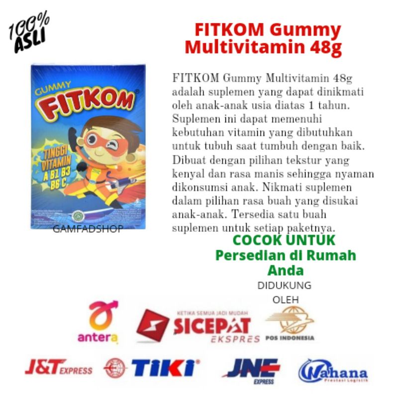 Jual FITKOM Gummy Multivitamin 48g | Shopee Indonesia