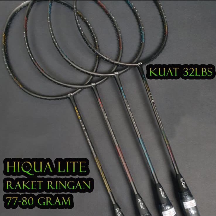 Jual Raket Badminton HIQUA HI-QUA LITE GOLD/CHAMO/BLUE/RED LITE RINGAN ...