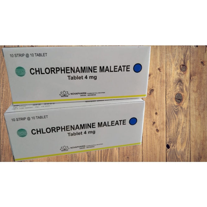 Jual CHLORPHENAMINE MALEATE (4 MG) TABLET ISI 10 STRIP / BOX'S CTM NOVA ...