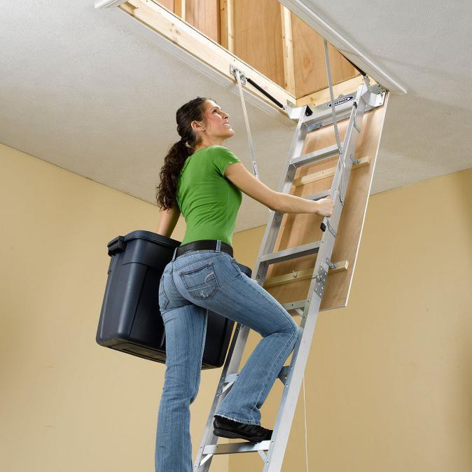 Jual Tangga Lipat Balkon / Atap Teleskopik - Ladder Attic Folding ...