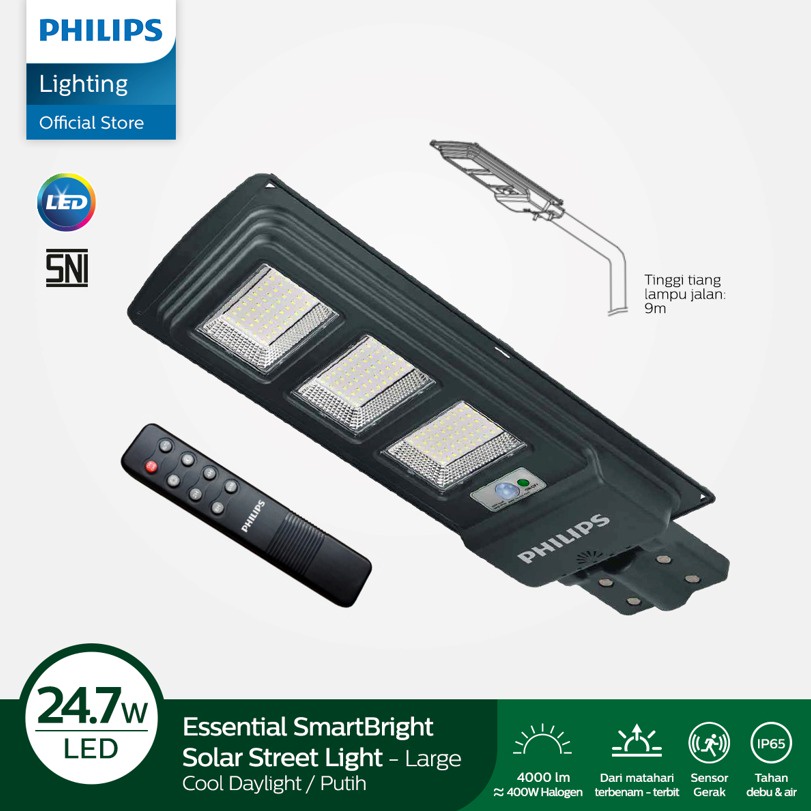 Jual Philips Essential SmartBright Solar Street Light Large | Shopee Indonesia