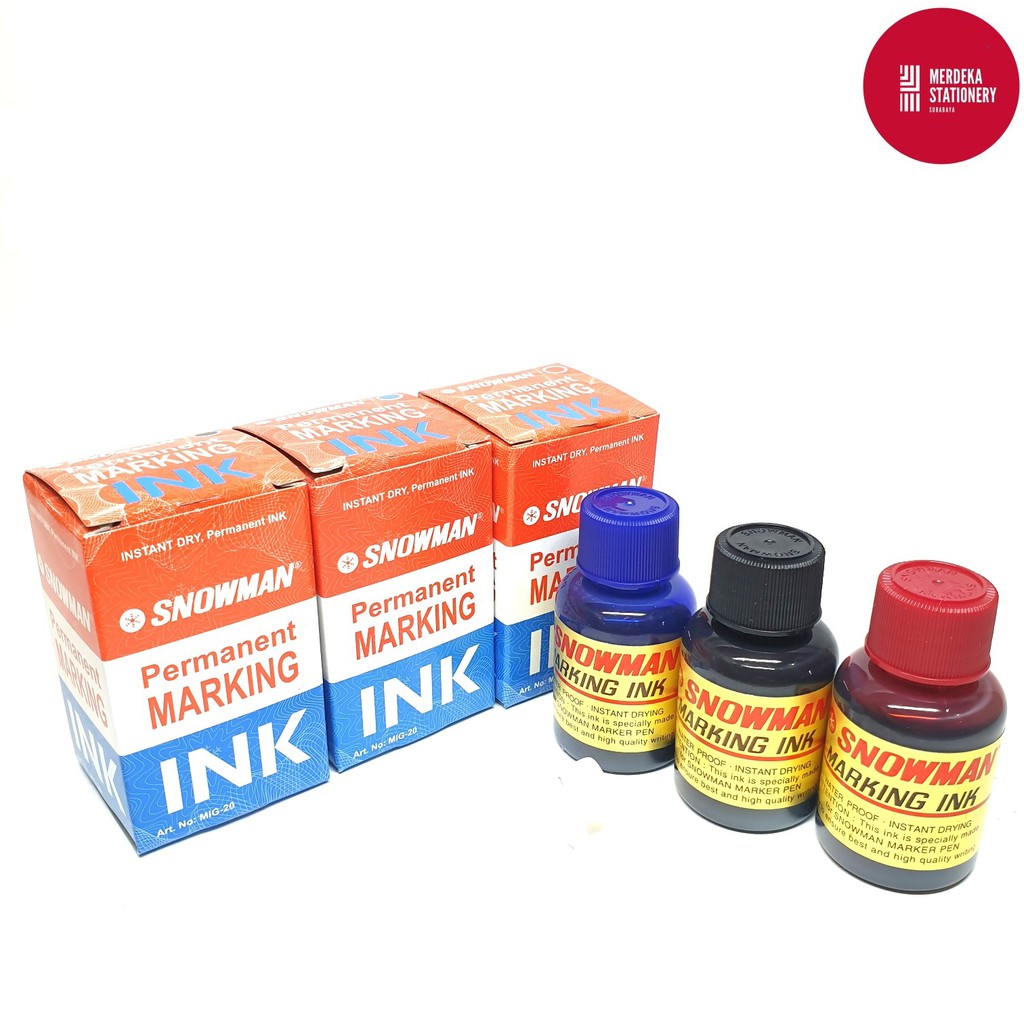 Jual Refill/Isi/Tinta Spidol/Marker Permanen/Permanent Ink Snowman MIG ...