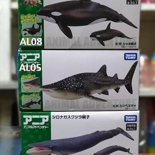Jual MINIATUR IKAN PAUS BLUE WHALE SHARK ORCA WHALE TOMICA ANIA ...