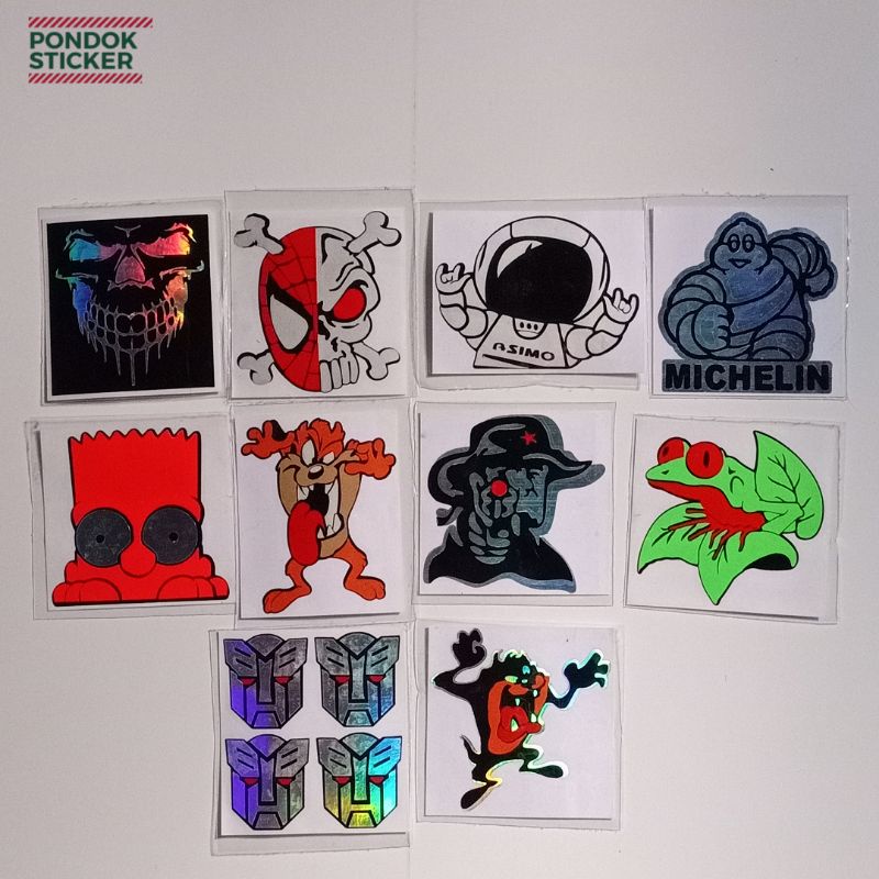Jual Sticker Cutting Michelin Asimo Transformers Bajak Laut Simsons ...