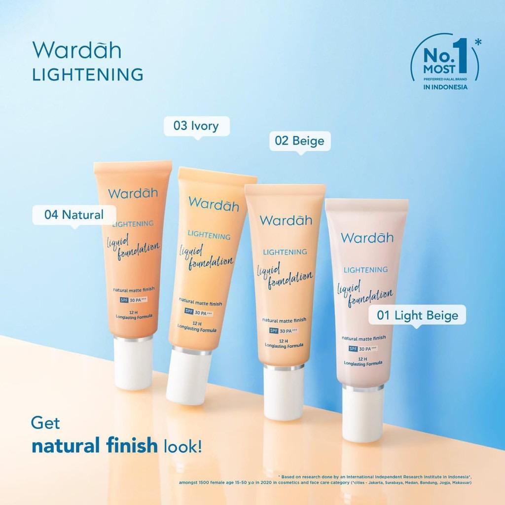 Jual Wardah Lightening Liquid Foundation 25ml (Blister) | Shopee Indonesia