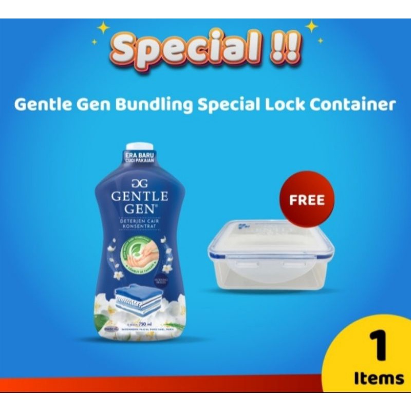 Jual gentle gen 750 ml botol + lock n lock | Shopee Indonesia