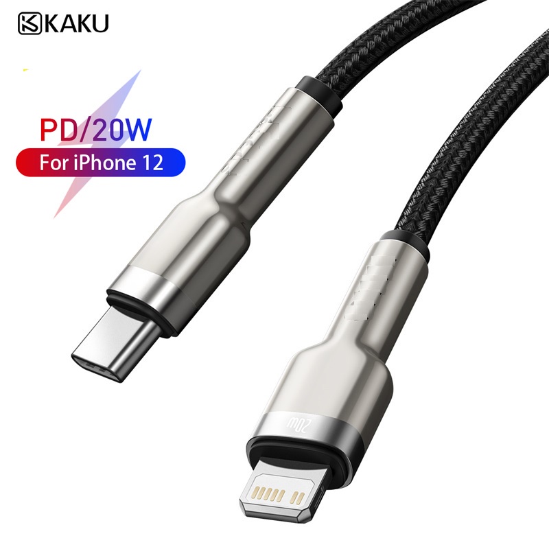 Jual KAKU KSC685 Zinc Alloy Kabel Data Fast Charger PD 20W Type C To Lightning 120cm | Shopee ...