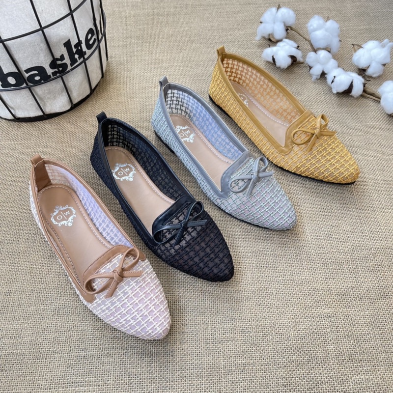 Jual Faduzzi Sepatu Flatshoes Wanita QUEN NORA Ujung Lancip Tanpa Hak ...