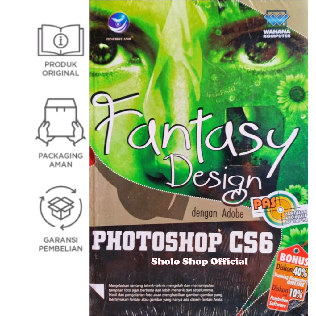 Jual Buku Fantasy Design dengan Adobe Photoshop CS6 Wahana Komputer ANDI | Shopee Indonesia