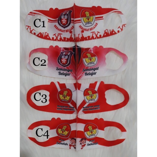 Jual Masker anak scuba gramasi 280 merah putih (12pcs) | Shopee Indonesia