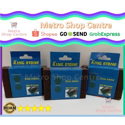 Jual King Stone - Sanding Sponge Amplas Busa Grit Nomor 150 Amplas 4 ...