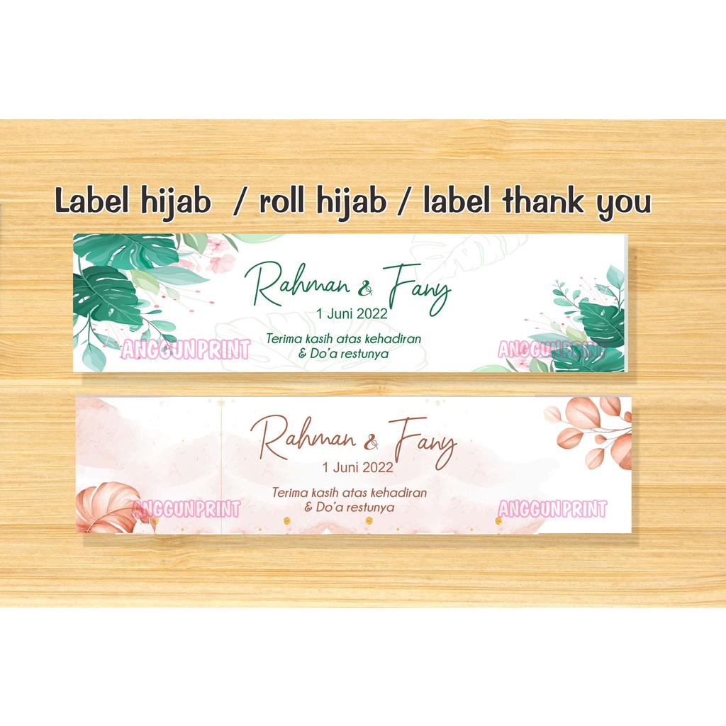 Jual ROLL HIJAB ROLL HIJAB CUSTOM KERTAS ROLL HIJAB LABEL CUSTOM PRINT ...