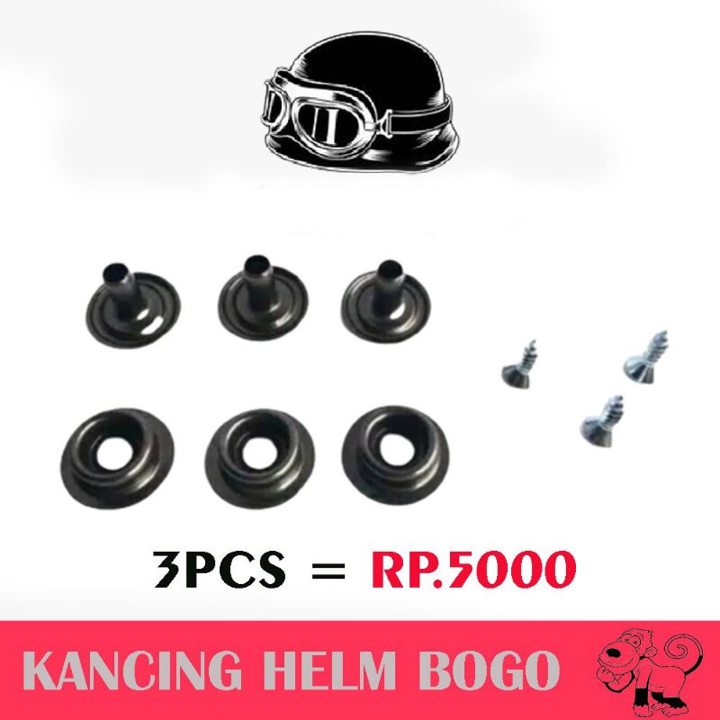 Jual Baut Helm Kancing Helm Bogo Free Skrip Kancing Helm Bogo 1 Paket ...